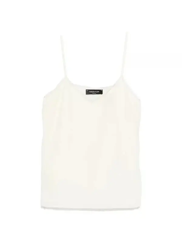 Fabiana Filippi V-neck Camisole Tank Top With Trim Detail