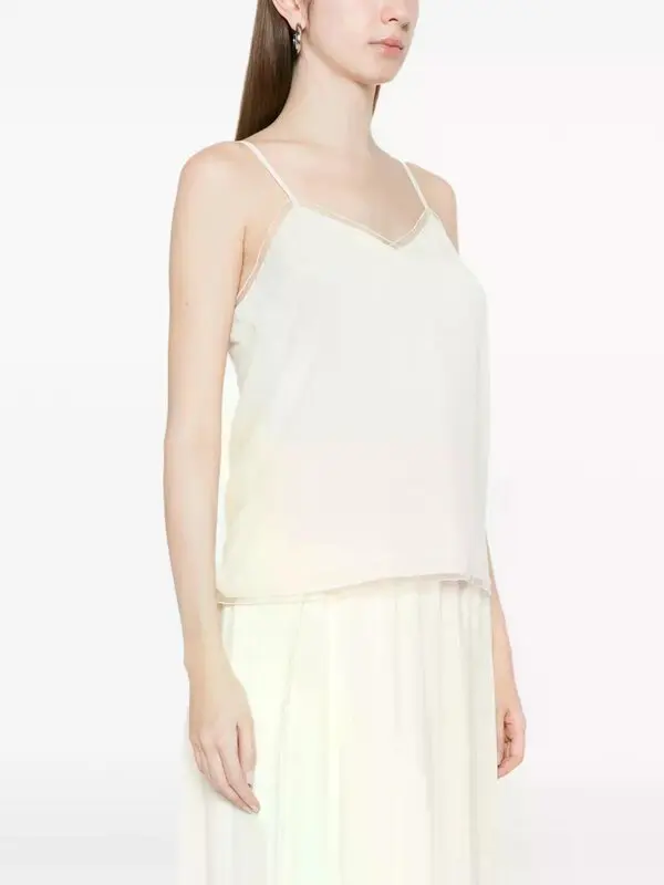 Fabiana Filippi V-neck Camisole Tank Top With Trim Detail