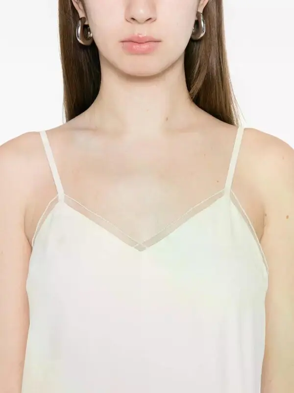Fabiana Filippi V-neck Camisole Tank Top With Trim Detail