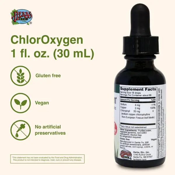 TRACE MINERALS Herbs Etc Chloroxygen