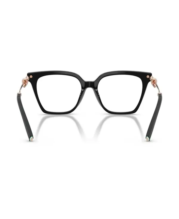 Tiffany & Co. Square Eyeglasses With Embellished Temples - Black