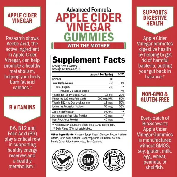 BIOSCHWARTZ Apple Cider Vinegar Gummies