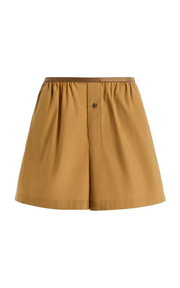 LEMAIRE Cotton-silk Boxer Shorts - Brown