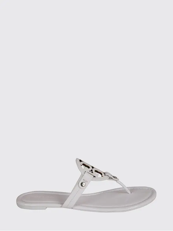Tory Burch Miller Leather Flip Flops - White