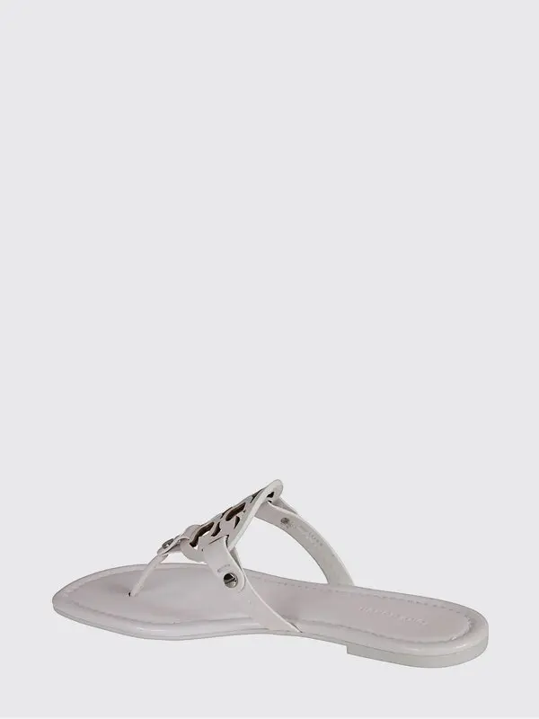 Tory Burch Miller Leather Flip Flops - White