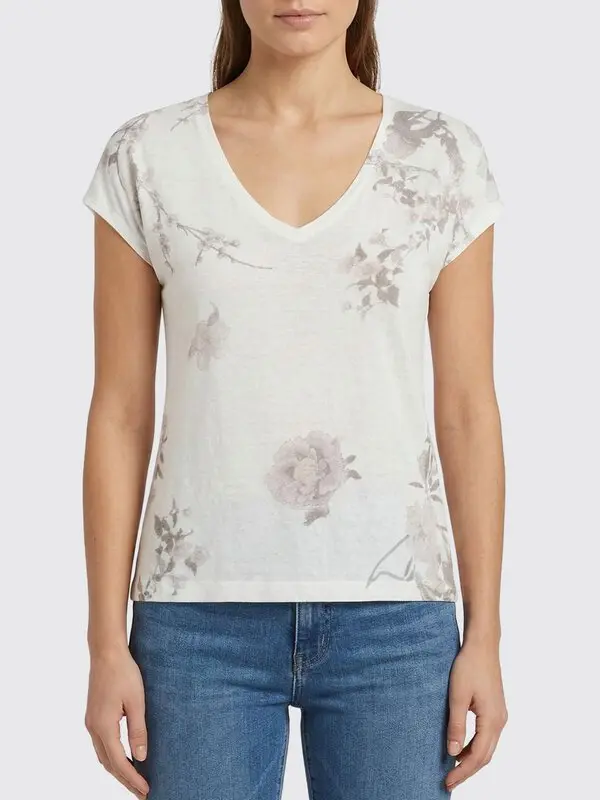 Avant Toi T-shirt With Floral Print - Brown