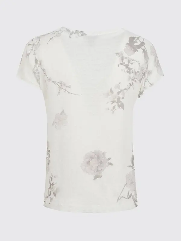Avant Toi T-shirt With Floral Print - Brown