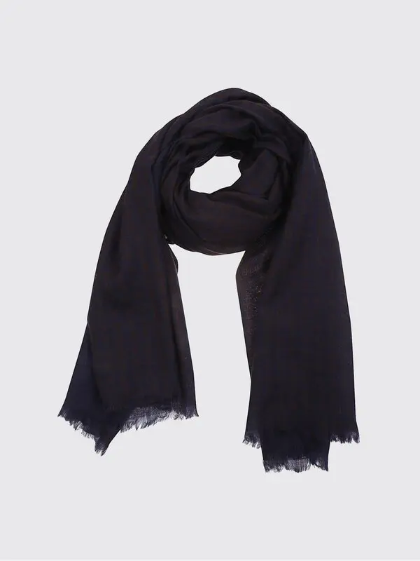 Yohji Yamamoto Plaid Wool Scarf - Blue