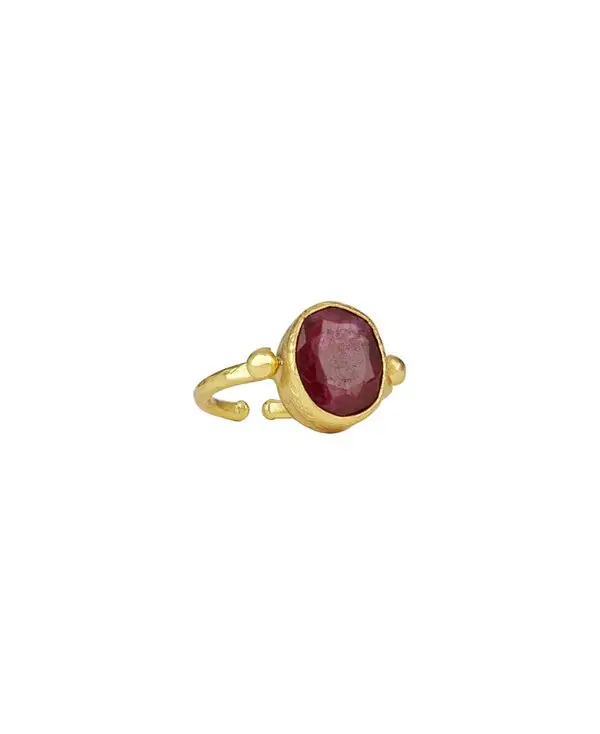 OTTOMAN HANDS Siena Cocktail Ring - Ruby
