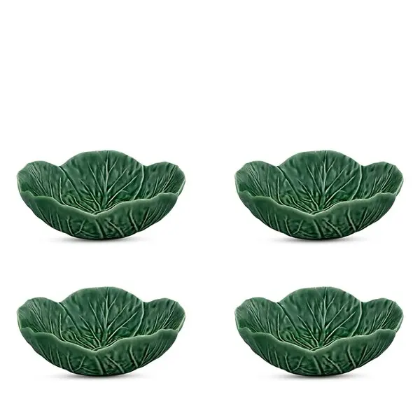 BORDALLO PINHEIRO Medium Cabbage Bowl, Set Of 4 - Green