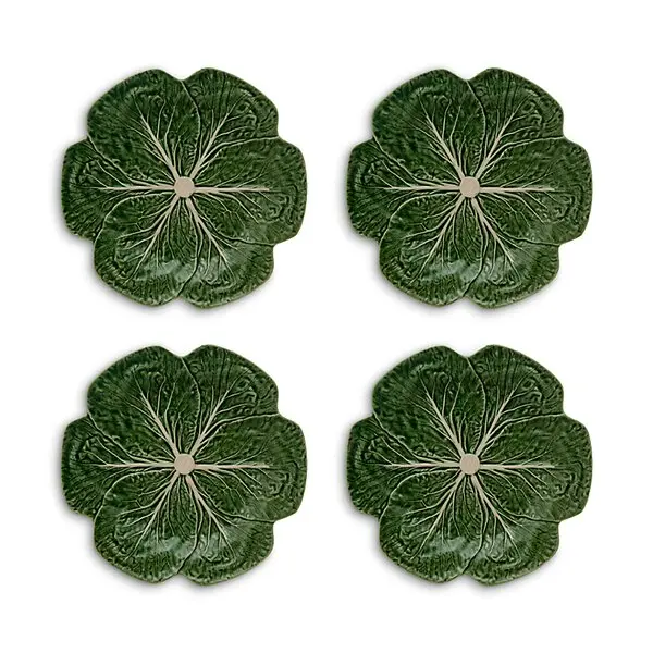 BORDALLO PINHEIRO Cabbage Dinner Plate, Set Of 4 - Green