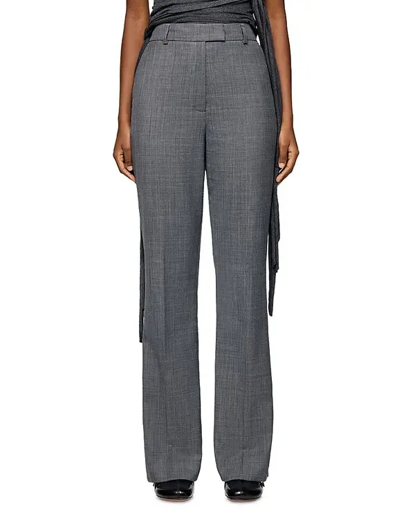 GANNI Tailored Wool Blend Trousers