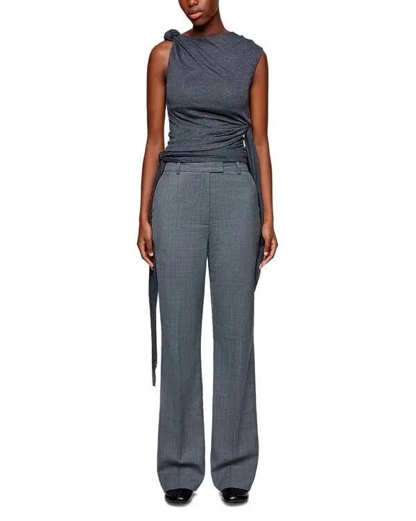 GANNI Tailored Wool Blend Trousers