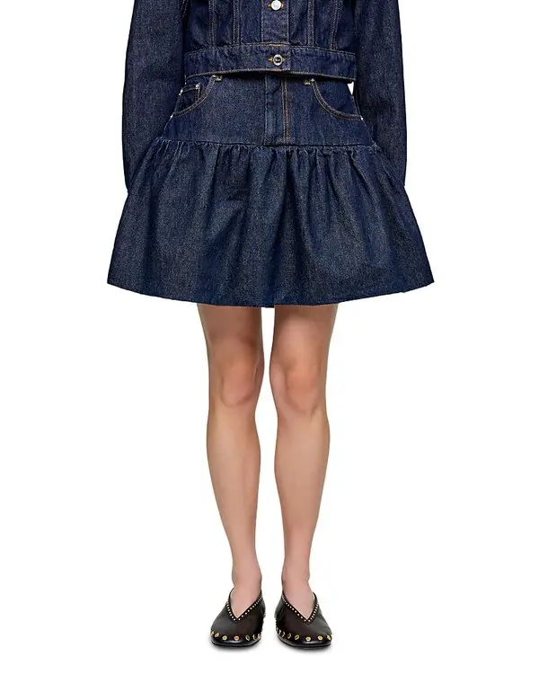 GANNI Denim Bubble Skirt - Rinse