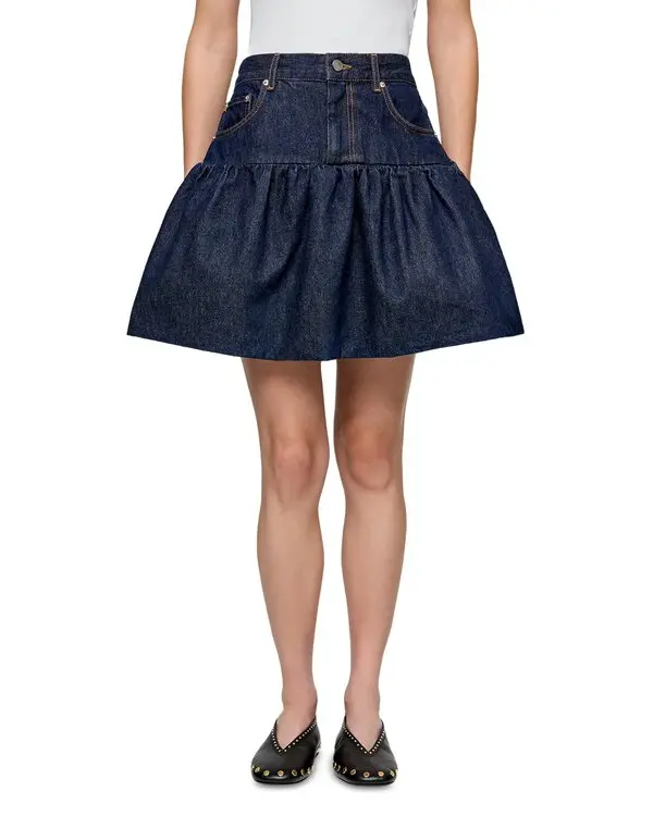 GANNI Denim Bubble Skirt - Rinse