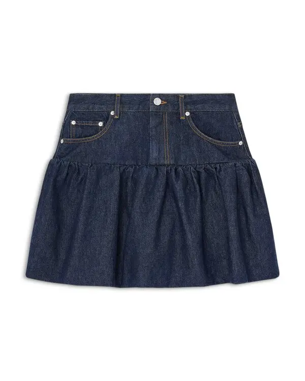 GANNI Denim Bubble Skirt - Rinse