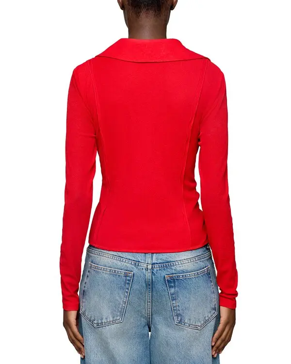 GANNI Mesh Shirt - Goji Berry