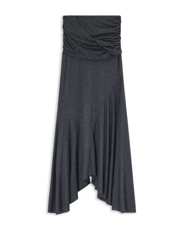 GANNI Draped Long Skirt - Phantom