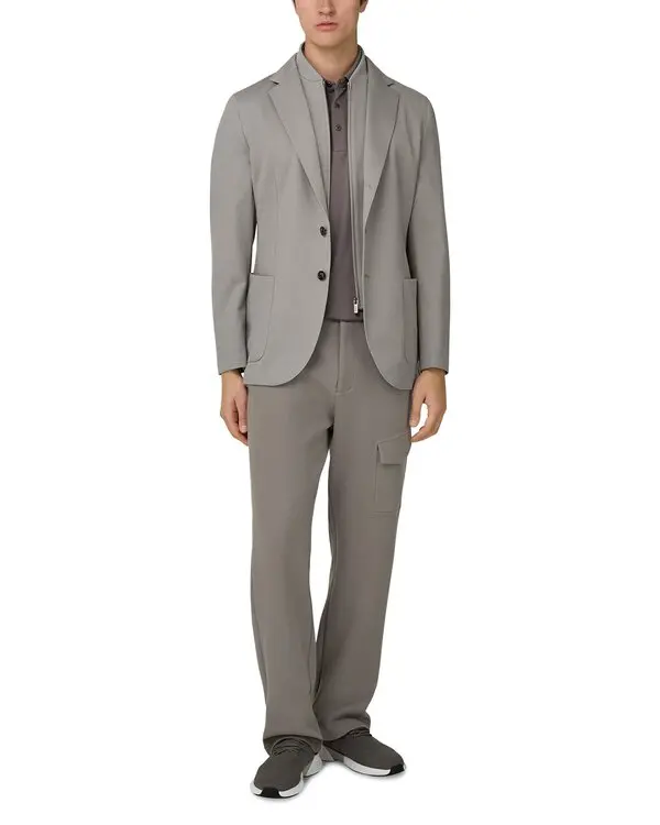 Boggi Milano Wool Sweatshirt Jacket - Grey