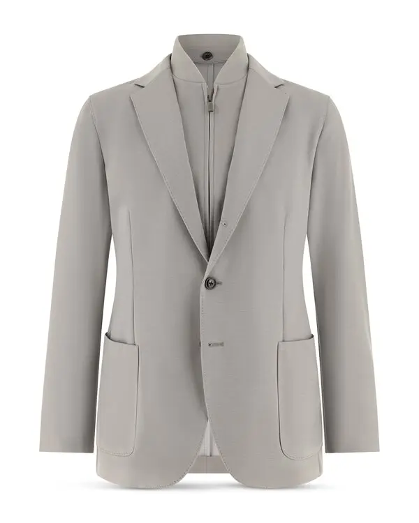Boggi Milano Wool Sweatshirt Jacket - Grey