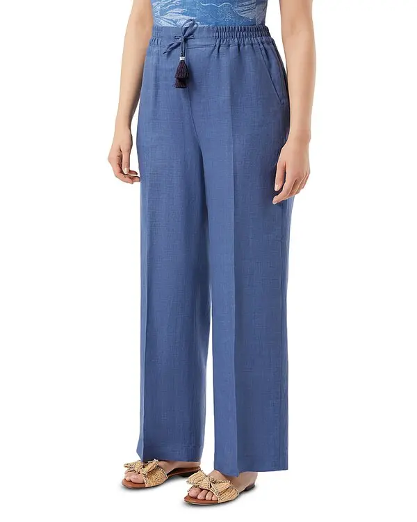 Marina Rinaldi Mrscomma Linen Pants - Cornflower