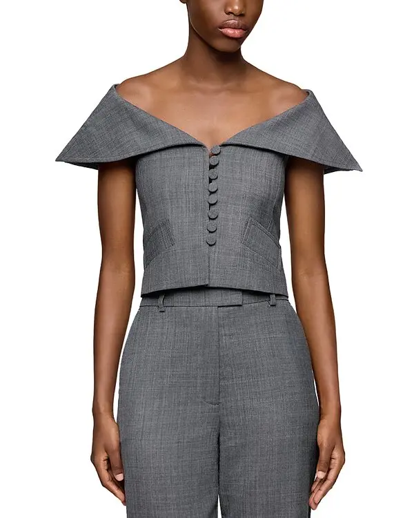 GANNI Off-the-shoulder Vest Top