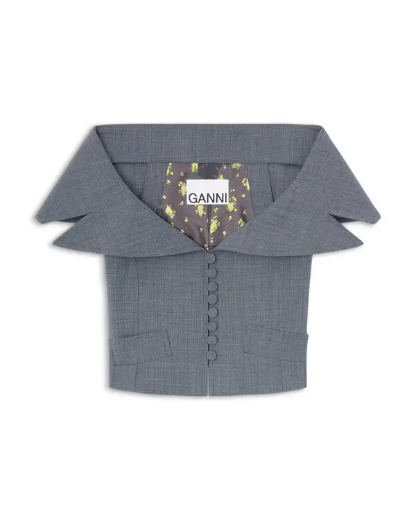 GANNI Off-the-shoulder Vest Top