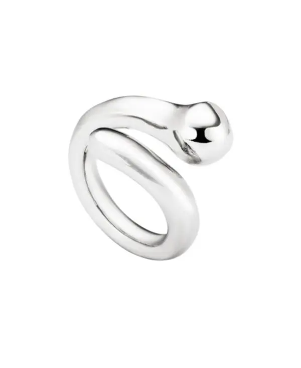 UNODE50 Nail Swirl Ring - Silver