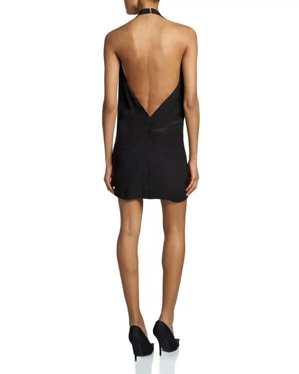 Wardrobe.NYC Liquid Halter Mini Dress