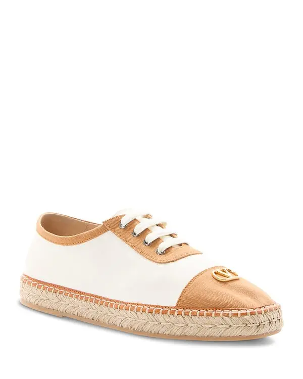 Valentino Garavani Color-blocked Espadrilles - Ivory/brown