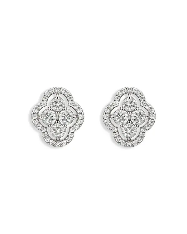 Piranesi 18k Diamond Stud Earrings - White Gold