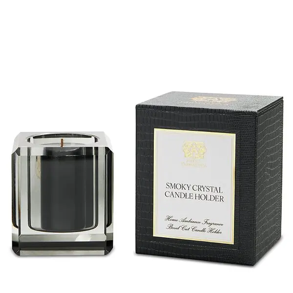 ANTICA FARMACISTA Smoky Crystal Candle Holder & Votive - Black