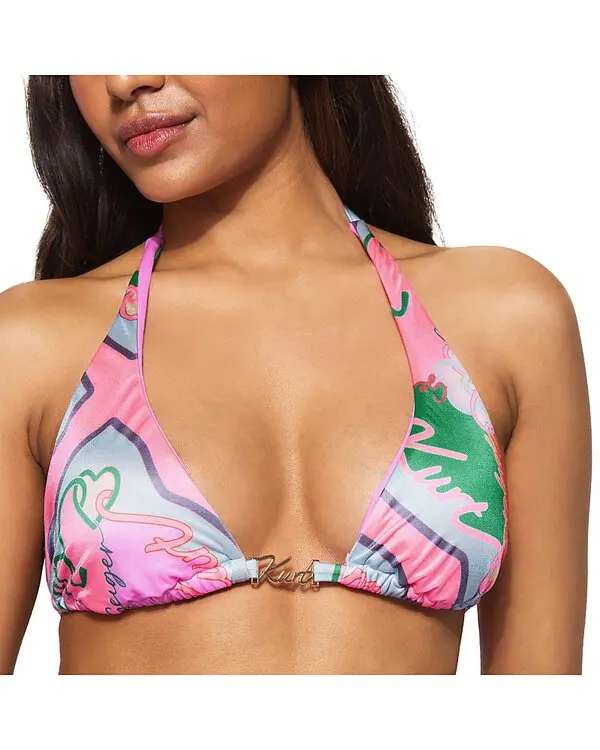 Kurt Geiger Kurt Triangle Bikini Top - Light/pastel Pink