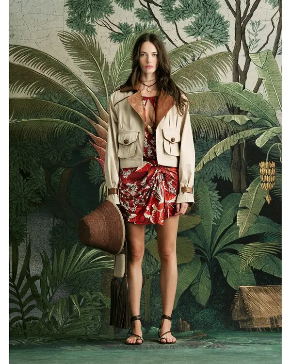 Johanna Ortiz Tropical Print Mini Dress