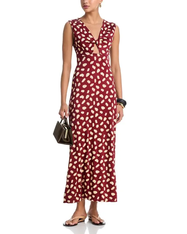 Johanna Ortiz Horizonte Mistico Ankle Dress - Cherry/ecru