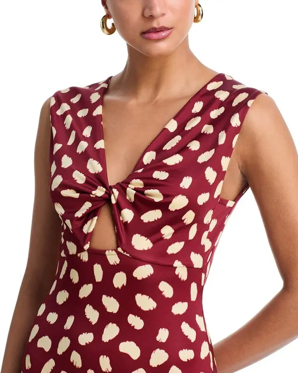 Johanna Ortiz Horizonte Mistico Ankle Dress - Cherry/ecru