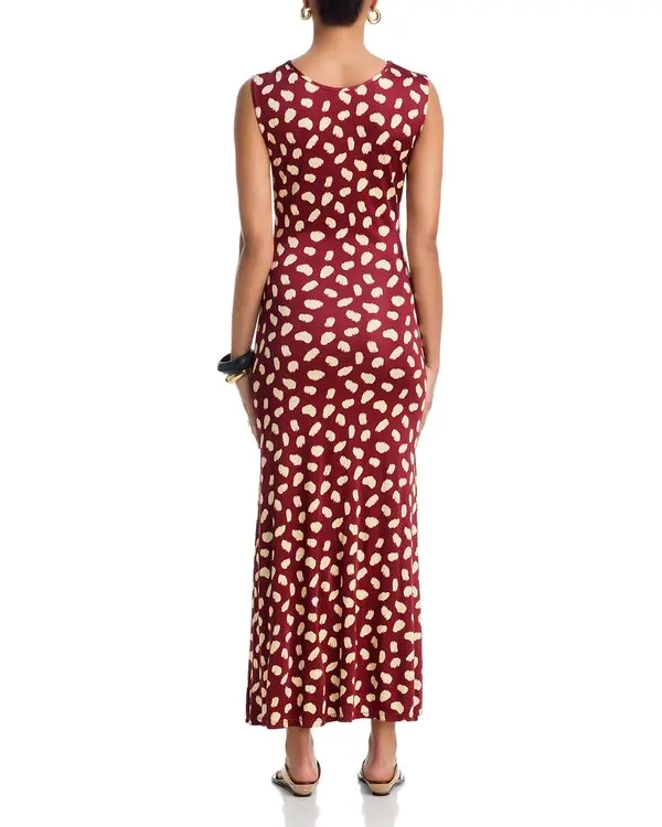 Johanna Ortiz Horizonte Mistico Ankle Dress - Cherry/ecru