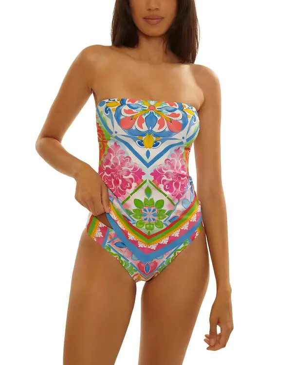 BECCA By Rebecca Virtue Mijas Casey Handkerchief Tankini Top