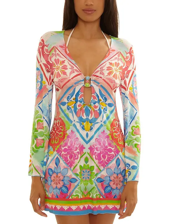 BECCA By Rebecca Virtue Mijas Knit Cover Up Tunic - Multi