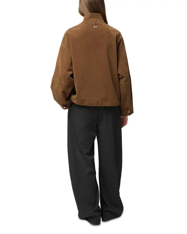 Apparis Kate Faux Suede Bomber - Saddle Brown