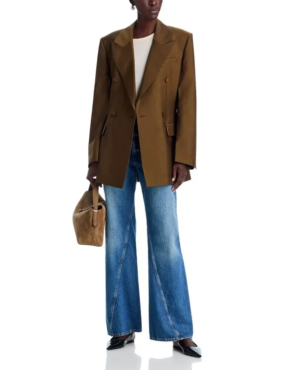 RÓHE Grain Leather Jacket - Brown