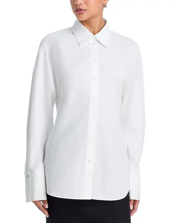 RÓHE Double Cuff Shaped Poplin Shirt - White