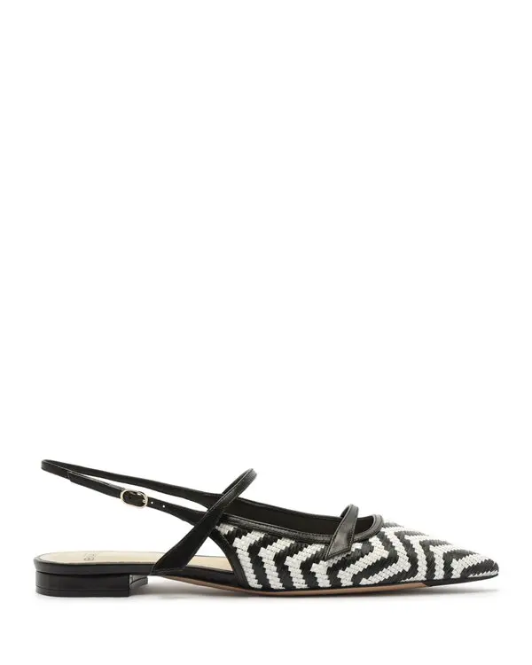 ALEXANDRE BIRMAN Raffia Slingback Flats