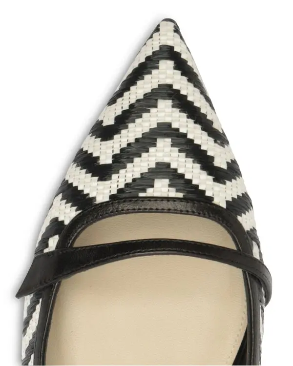 ALEXANDRE BIRMAN Raffia Slingback Flats