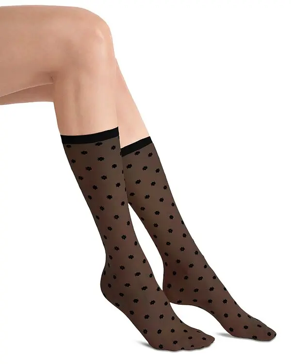 Wolford Daisy Socks - Black/black
