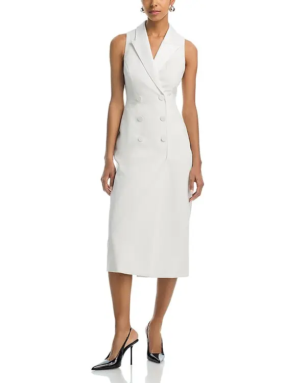 L'Agence Catherine Midi Dress - Ivory