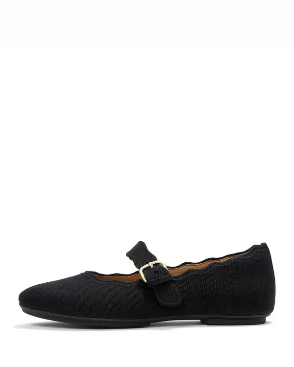 Fitflop Delicato Wave Edge Canvas Mary Jane Flats - Black