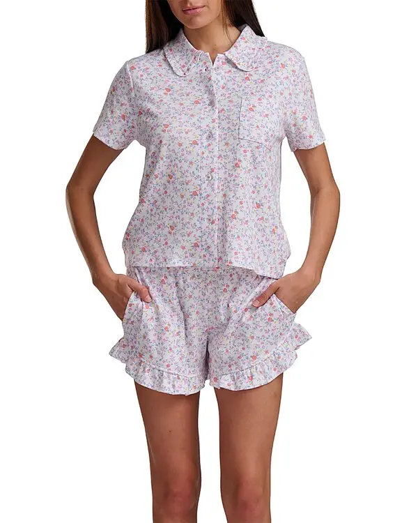 Splendid Short Sleeve Boxer Pajama Set - Sweet Blossom