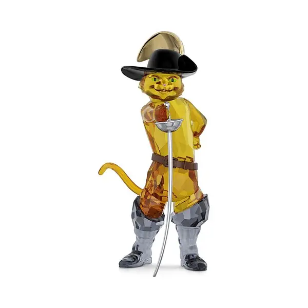 SWAROVSKI Shrek Collection Puss In Boots Crystal Figurine - Brown