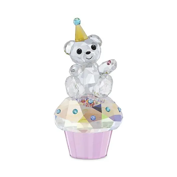 SWAROVSKI Kris Bear Collection Sweet Celebration Crystal Figurine - White